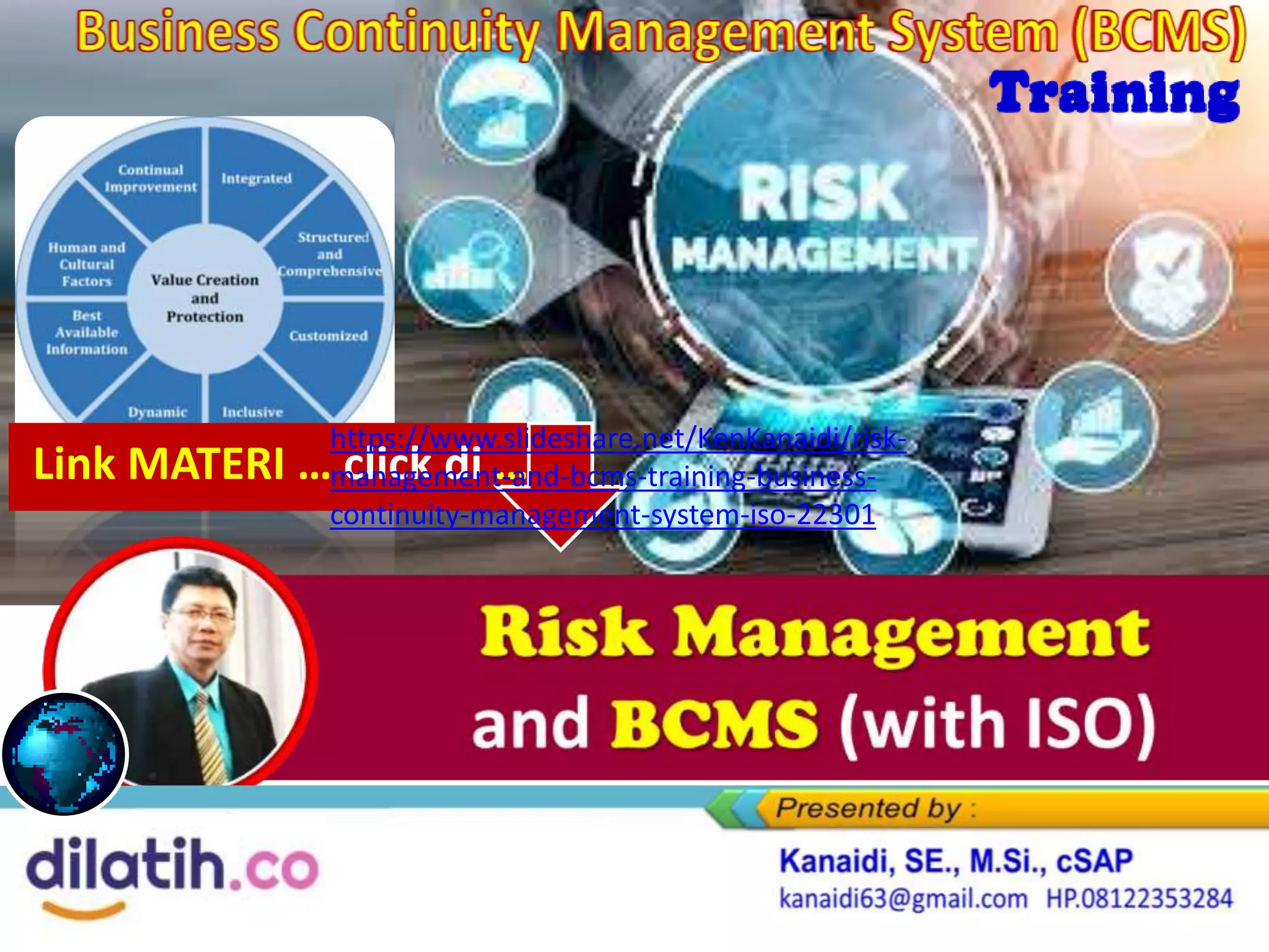 RENCANA Pelaksanaan + Link-Link MATERI TRAINING "Business Continuity ...