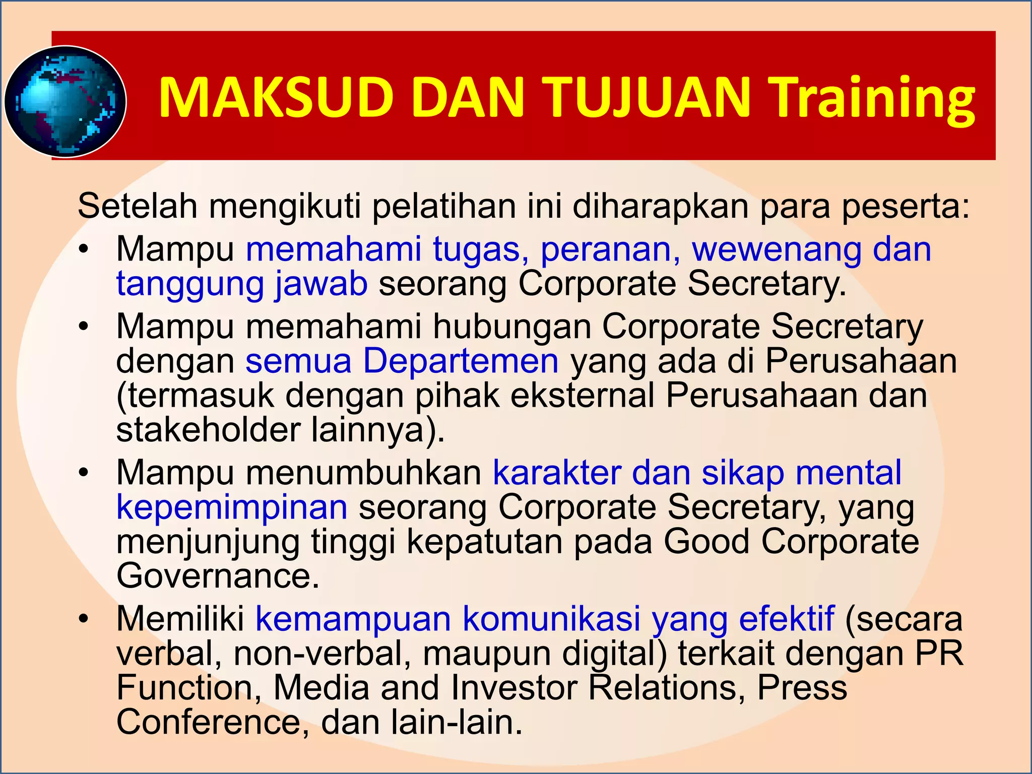 Link-Link MATERI Training_CORPORATE SECRETARY | PPTX