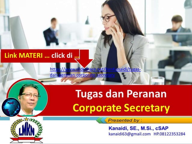 Link-Link MATERI Training_CORPORATE SECRETARY | PPT