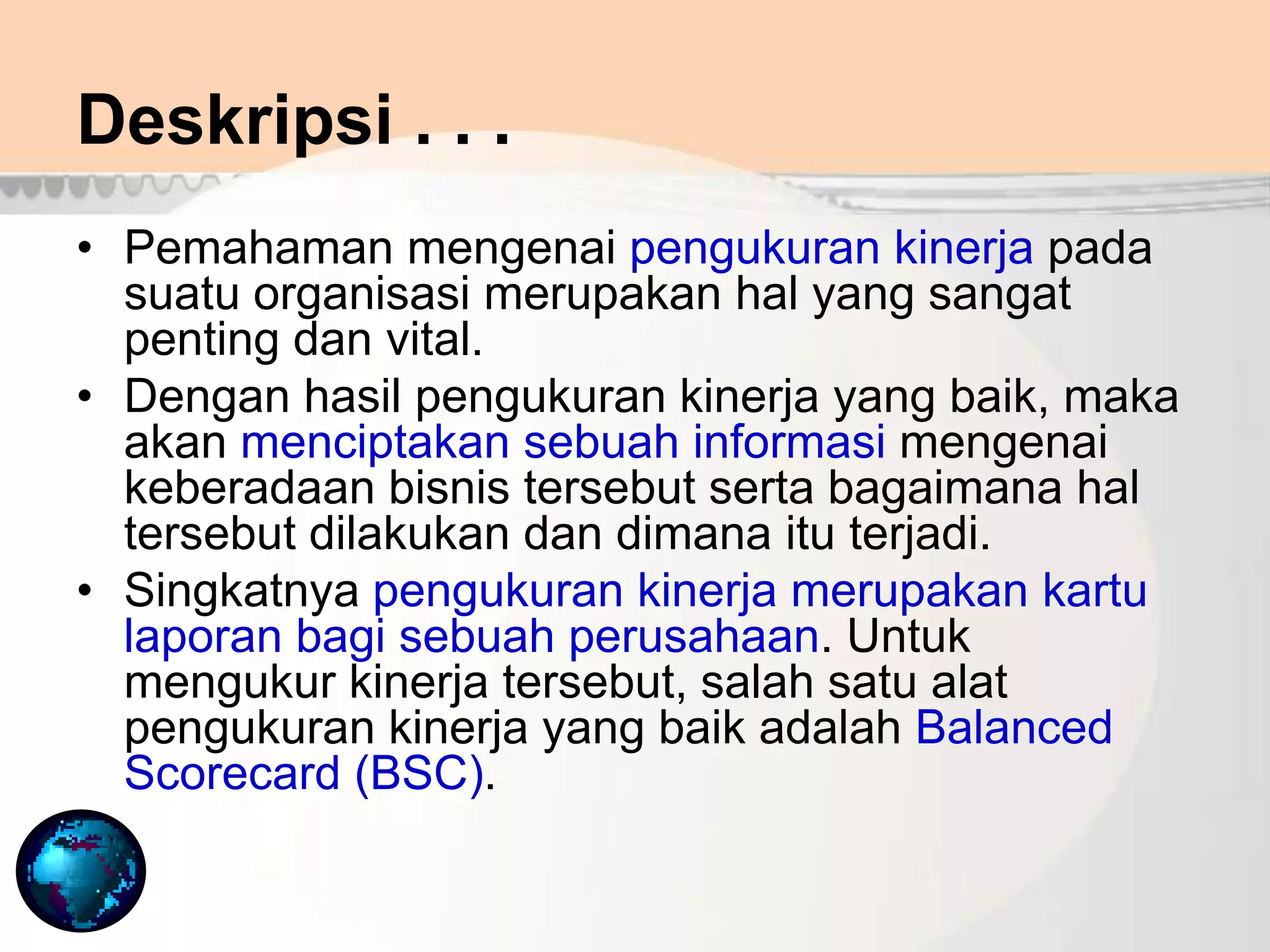 Link-Link MATERI Training "Pengukuran Kinerja (dengan BALANCED SCORECARD - BSC)" | PPT