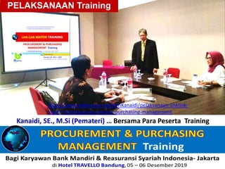 PELAKSANAAN + Link-Link MATERI Training _"PERCEPATAN PENINGKATAN ...