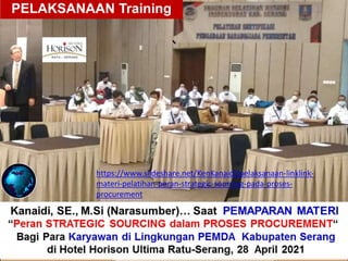 PELAKSANAAN + Link-Link MATERI Training _"PERCEPATAN PENINGKATAN ...