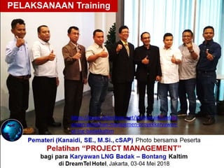 PELAKSANAAN + Link-Link MATERI Training _"PERCEPATAN PENINGKATAN ...