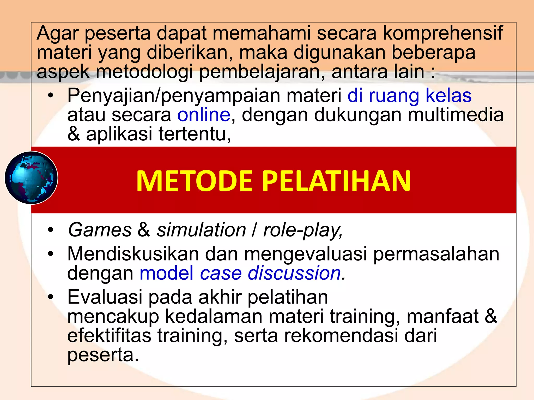 PELAKSANAAN + Link-Link MATERI Training "Professional SECRETARY in Global Era" | PPT