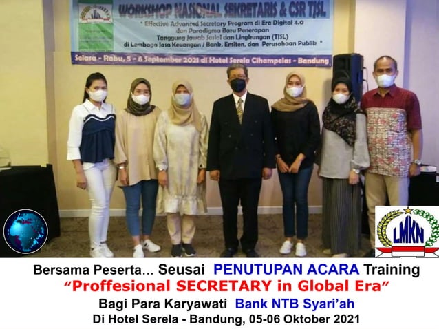PELAKSANAAN + Link-Link MATERI Training "Professional SECRETARY in Global Era" | PPT