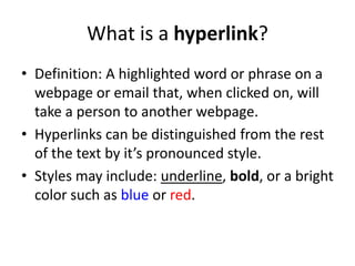 Creating a hyperlink (Powerpoint) | PPTX