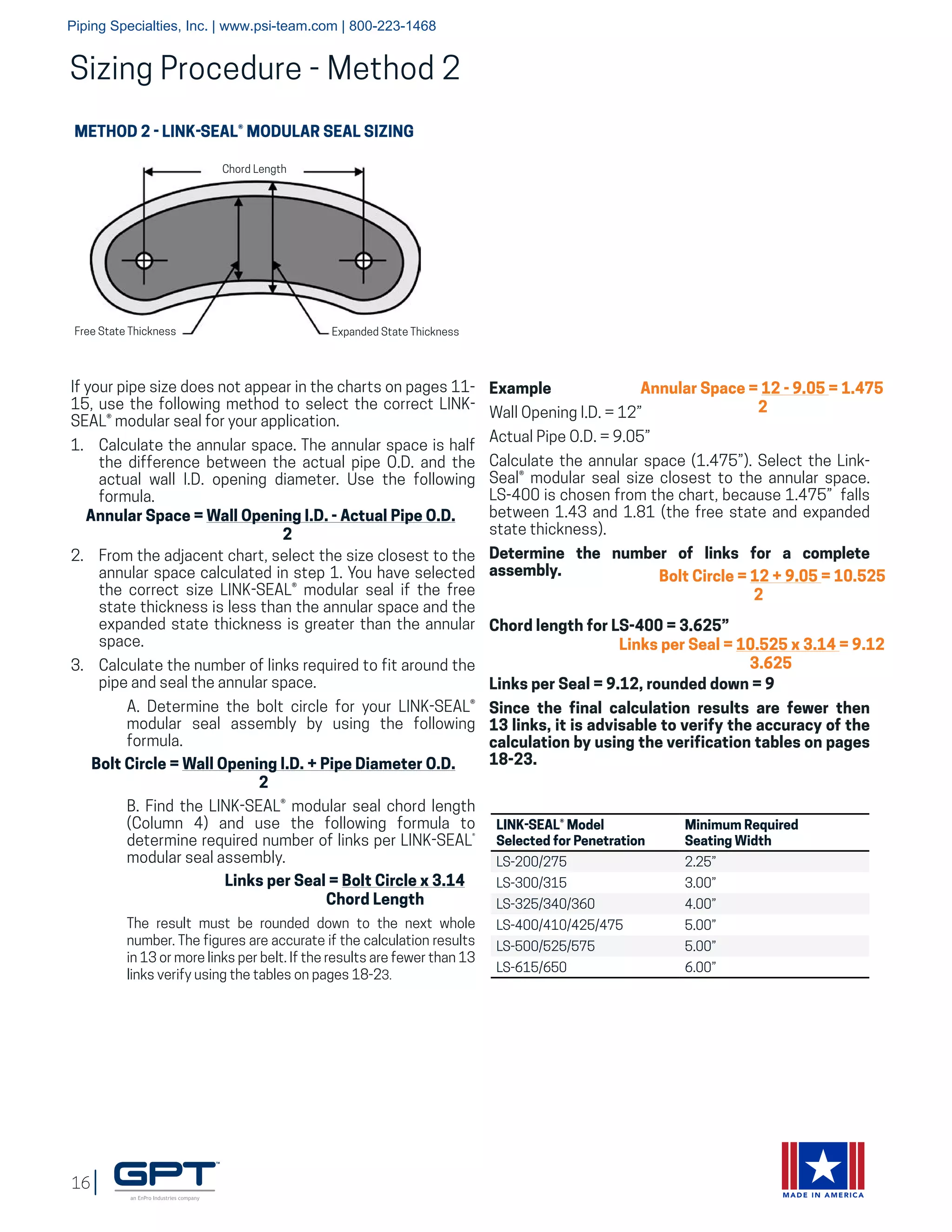 Link-Seal Modular Seals, Century-Line Sleeves, Cell-Cast Disks ...