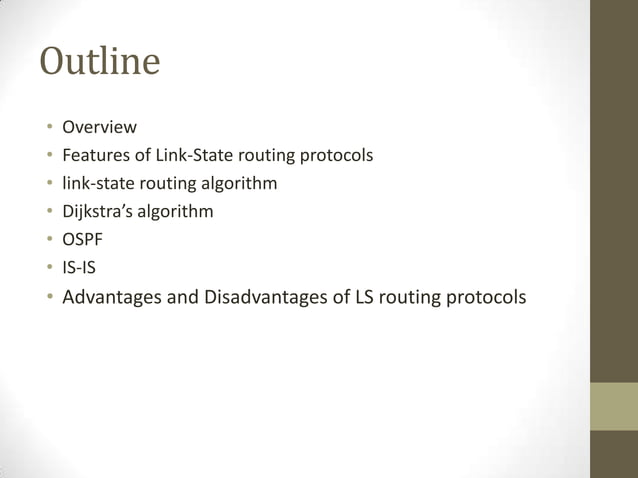 Link state routing protocol | PPTX