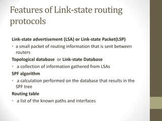Link state routing protocol | PPTX