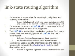 Link state routing protocol | PPTX