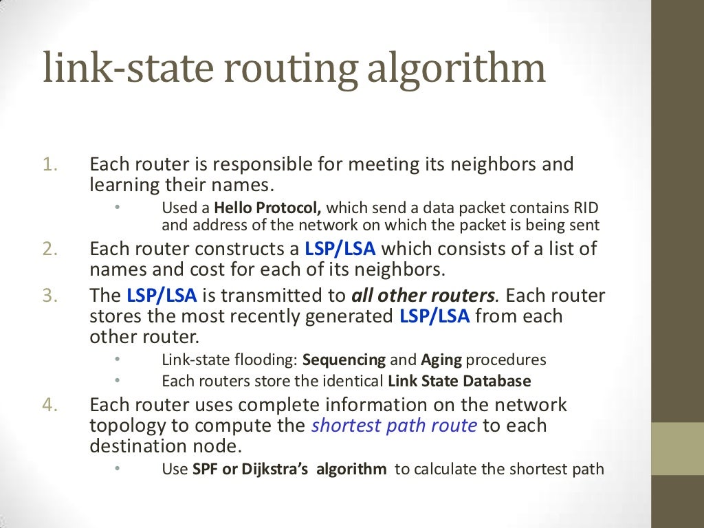 Link state routing protocol