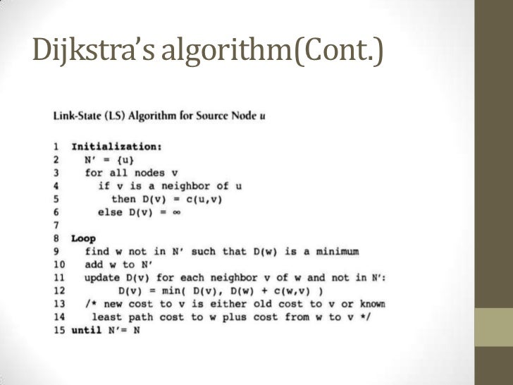 Link state routing protocol