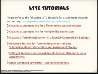 Adding link for assignment submission | PPT