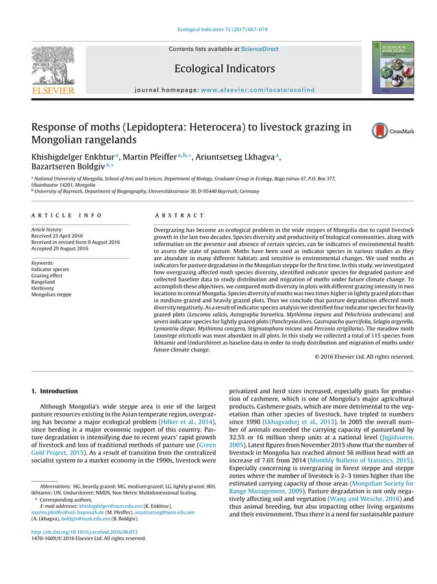 Ecological indicators | PDF