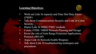 Tonex's Link 16 Operational Overview Training | PPTX