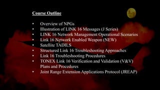 Tonex's Link 16 Operational Overview Training | PPTX