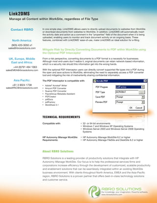 Link2DMS Brochure | PDF