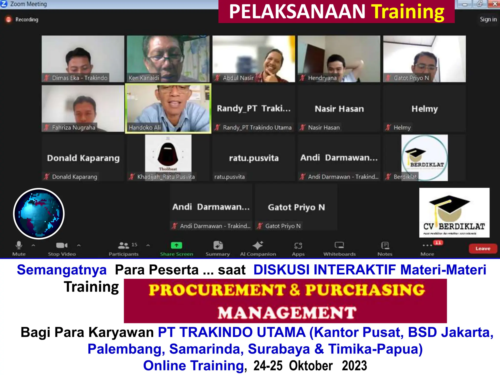 PELAKSANAAN + Link2 MATERI Training _"PROCUREMET and PURCHASING ...