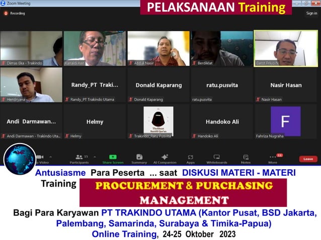 PELAKSANAAN + Link2 MATERI Training _"PROCUREMET and PURCHASING ...