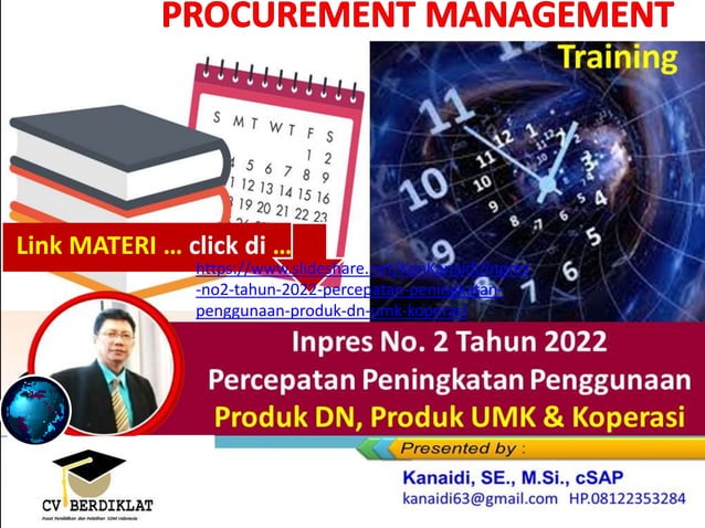 PELAKSANAAN + Link2 MATERI Training _"PROCUREMET and PURCHASING ...