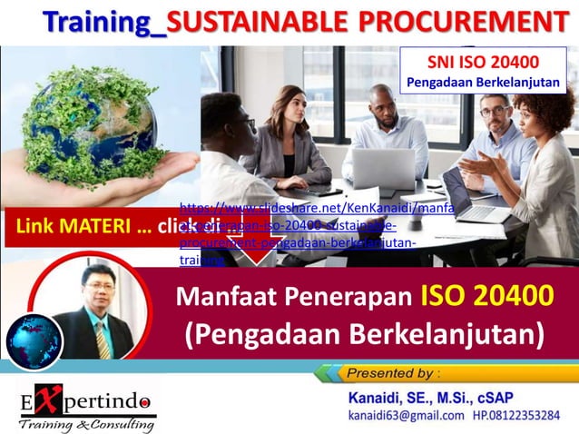 PELAKSANAAN + Link2 Materi Training "SUSTAINABLE PROCUREMENT (Pengadaan ...