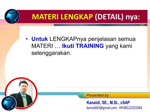 PELAKSANAAN + Link2 MATERI Training _"Penyusunan COST BENEFIT ANALYSIS ...