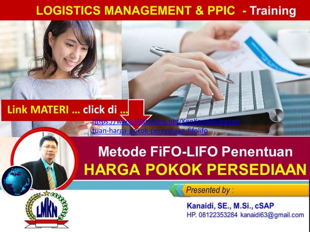RENCANA Pelaksanaan + Link2 Materi TRAINING _"Effective PPIC & LOGISTICs MANAGEMENT". | PPTX