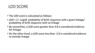 Linkage analysis and genome mapping | PPTX | Genetics | Science