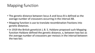 Linkage analysis and genome mapping | PPTX