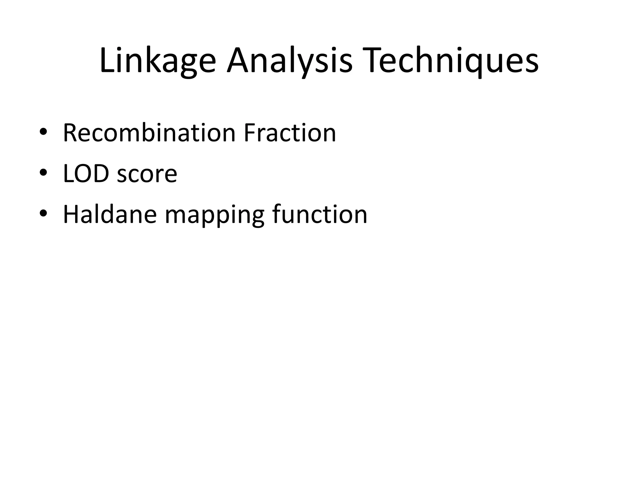 Linkage analysis | PPTX
