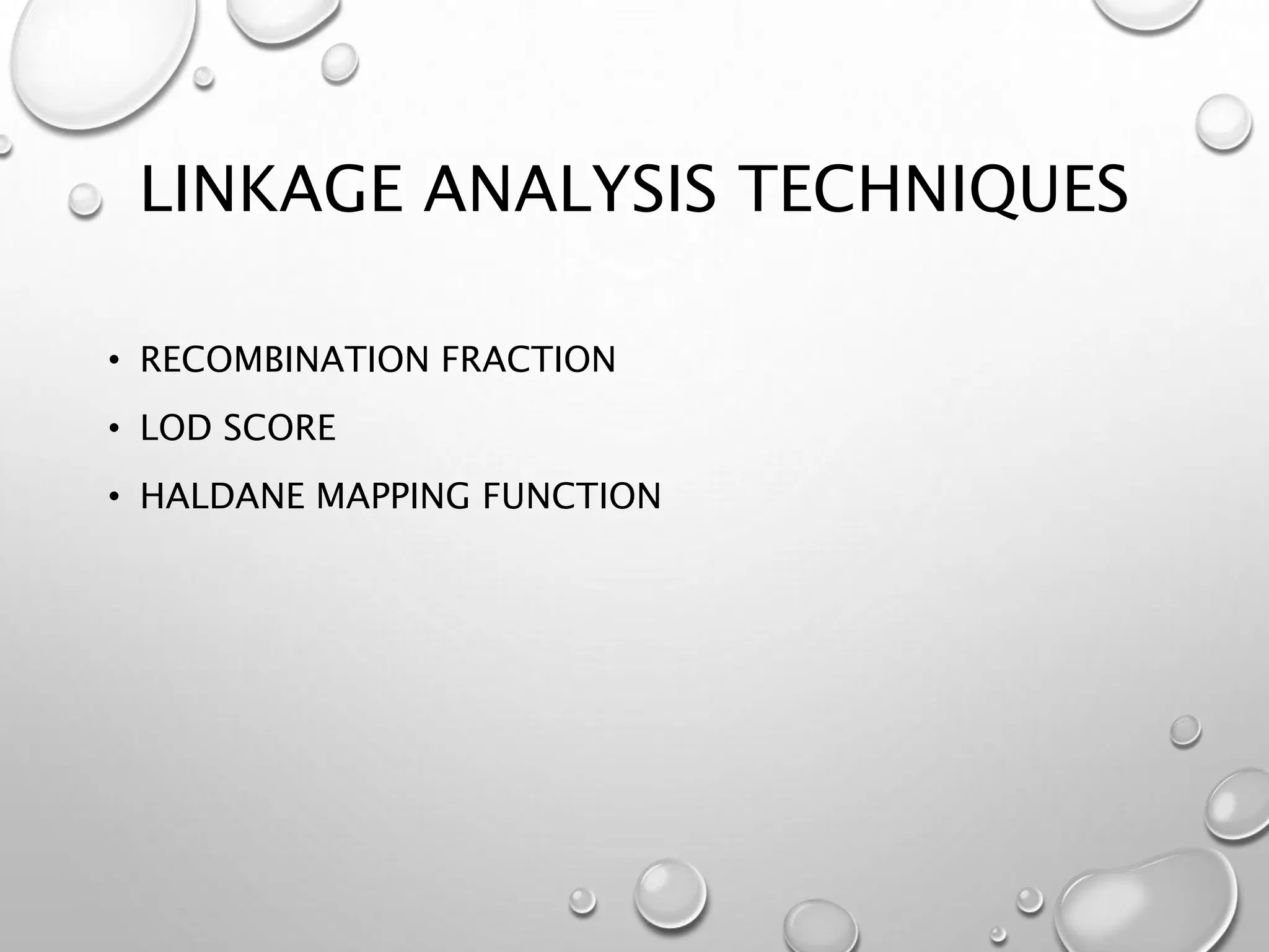 Linkage analysis | PPTX