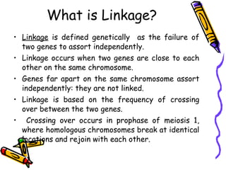 Linkage and crossing over | PPT