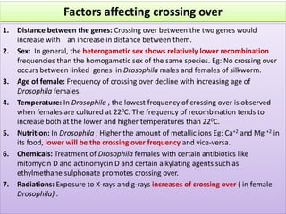 Linkage and crossing over | PPTX