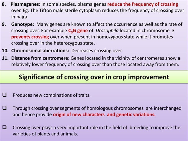 Linkage and crossing over | PPTX | Genetics | Science
