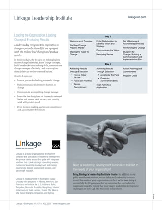 Linkage Leadership Institute | PDF