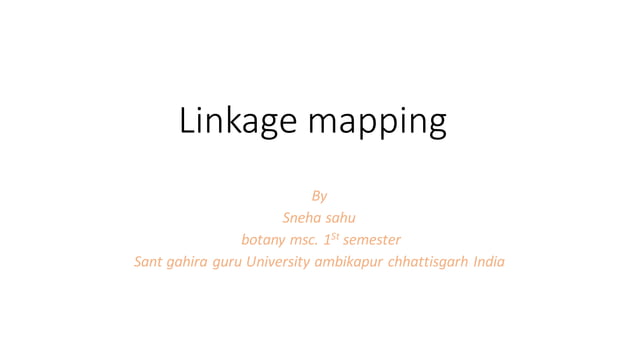 Linkage mapping | PDF