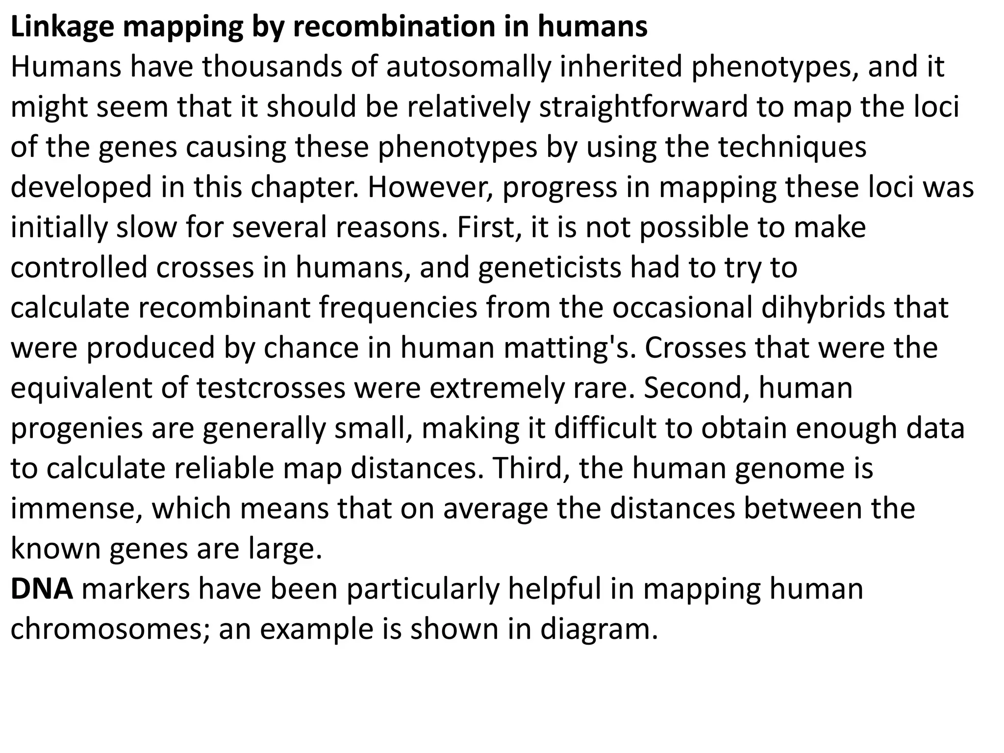 Linkage map ping by recombination in human phyisology ii | PPTX