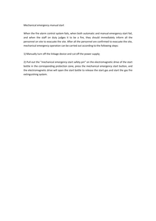 linkage of gas fire extinguishing system with fire alarm | PDF