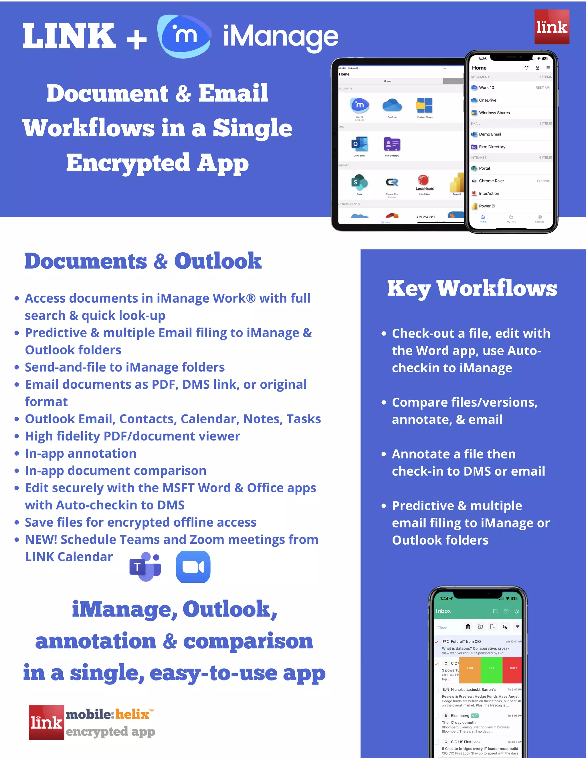 LINK App Datasheet for iManage Work User | PDF