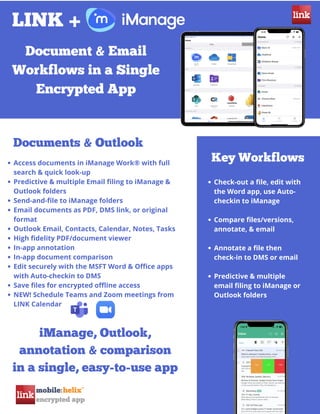 LINK App Datasheet for iManage Work User | PDF