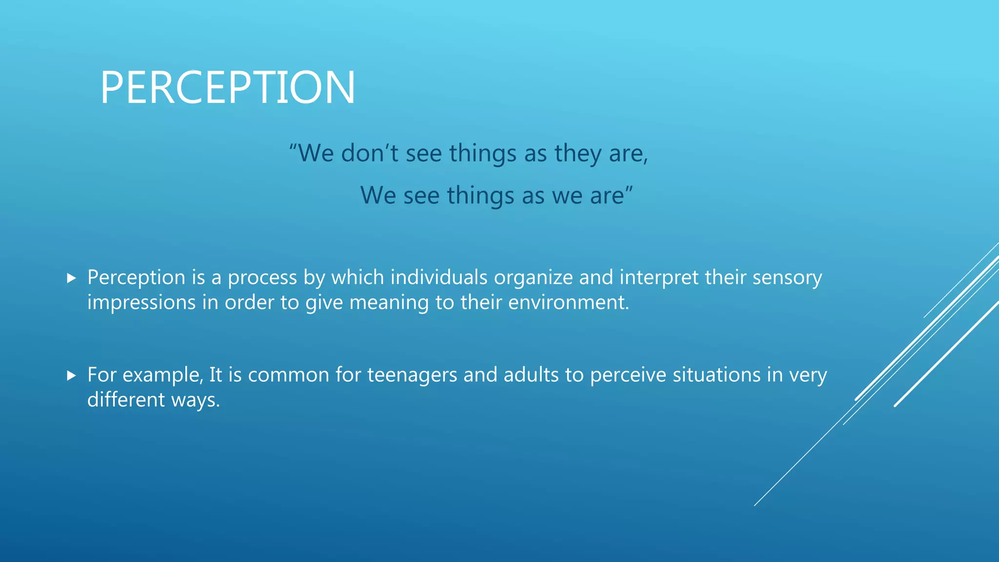 Link between perception & decision making. | PPTX