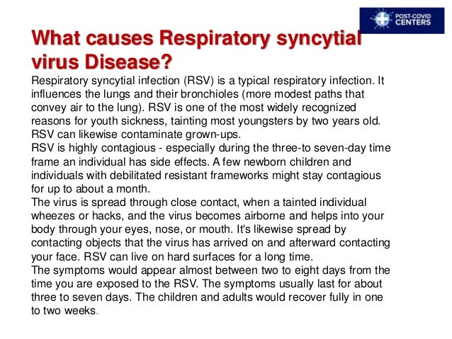 Link Between Respiratory Syncytial Virus Infection - Treatment and ...