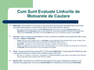 Link Building si Factori de Influenta a Linkurilor | PPT
