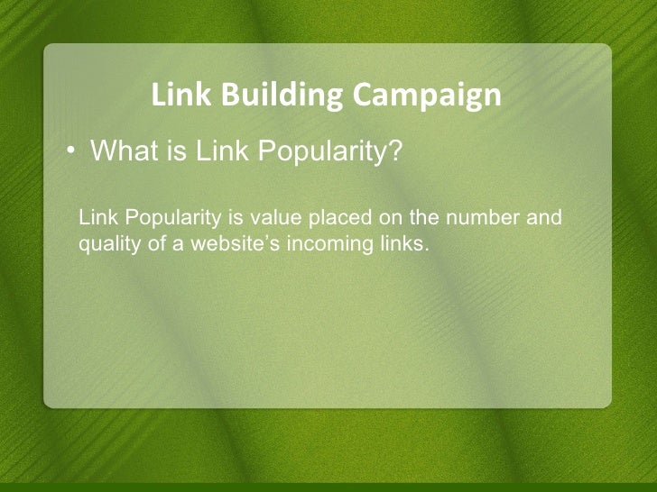 Link Building Overview