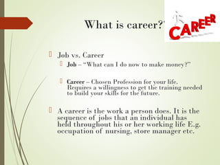 life orientation CAREER PLANNING | PPT