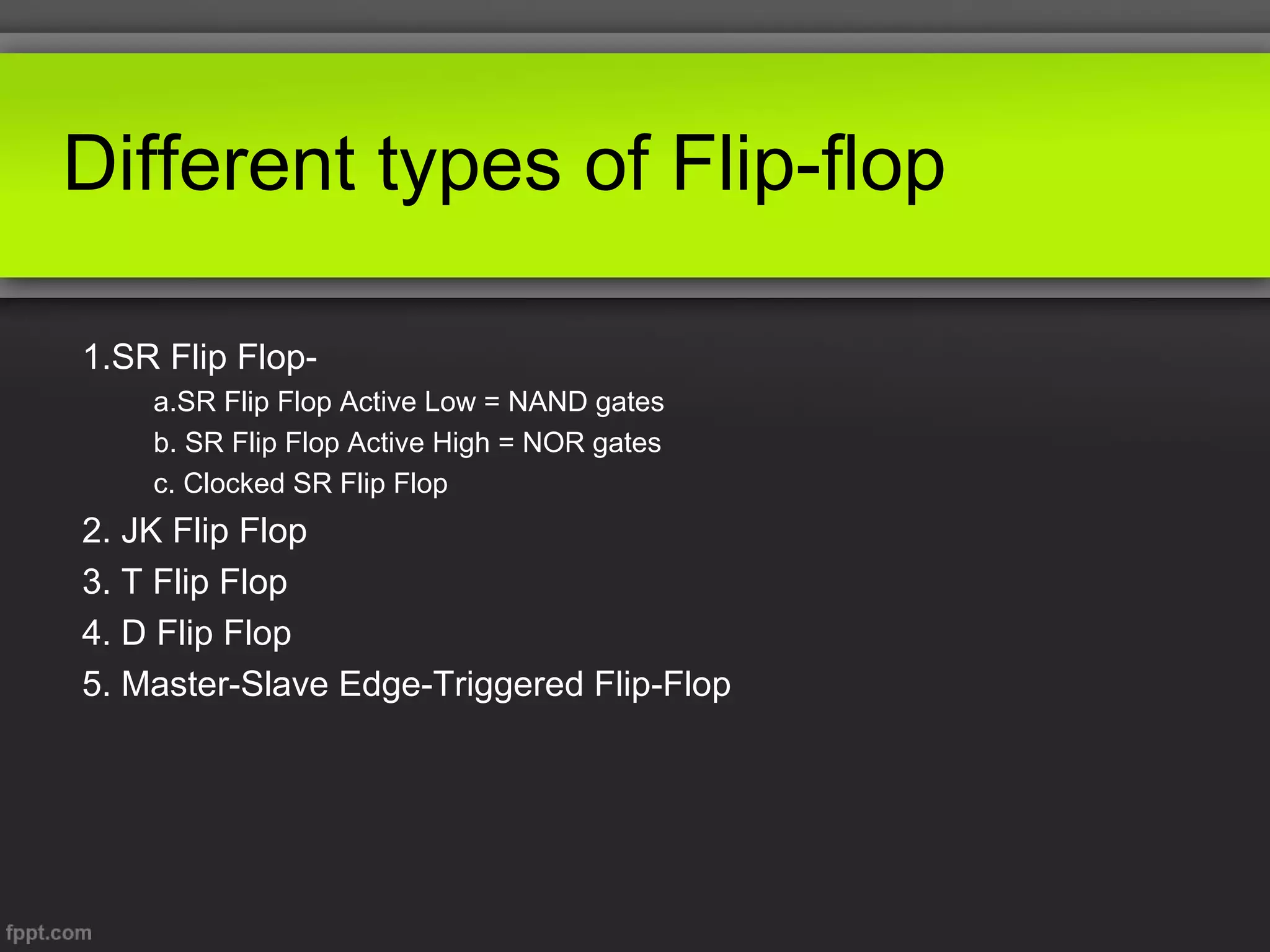 Flip-Flop || Digital Electronics | PPT