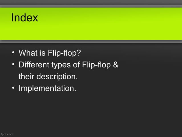 Flip-Flop || Digital Electronics | PPT | Consumer Electronics | Technology & Computing