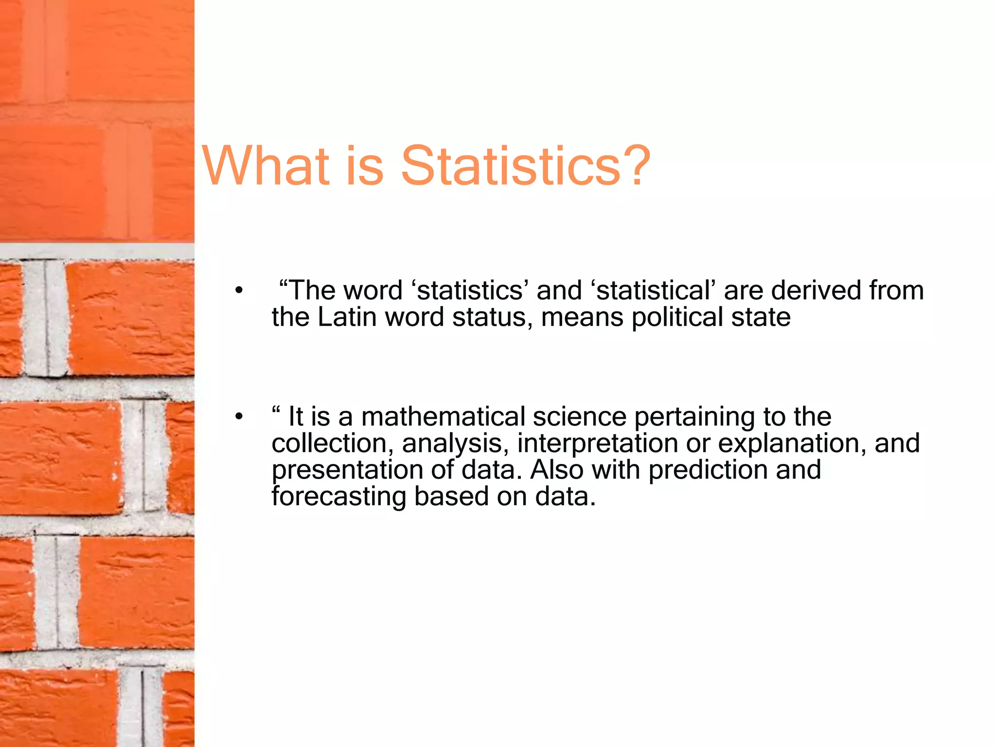 Statistics in real life | PPTX