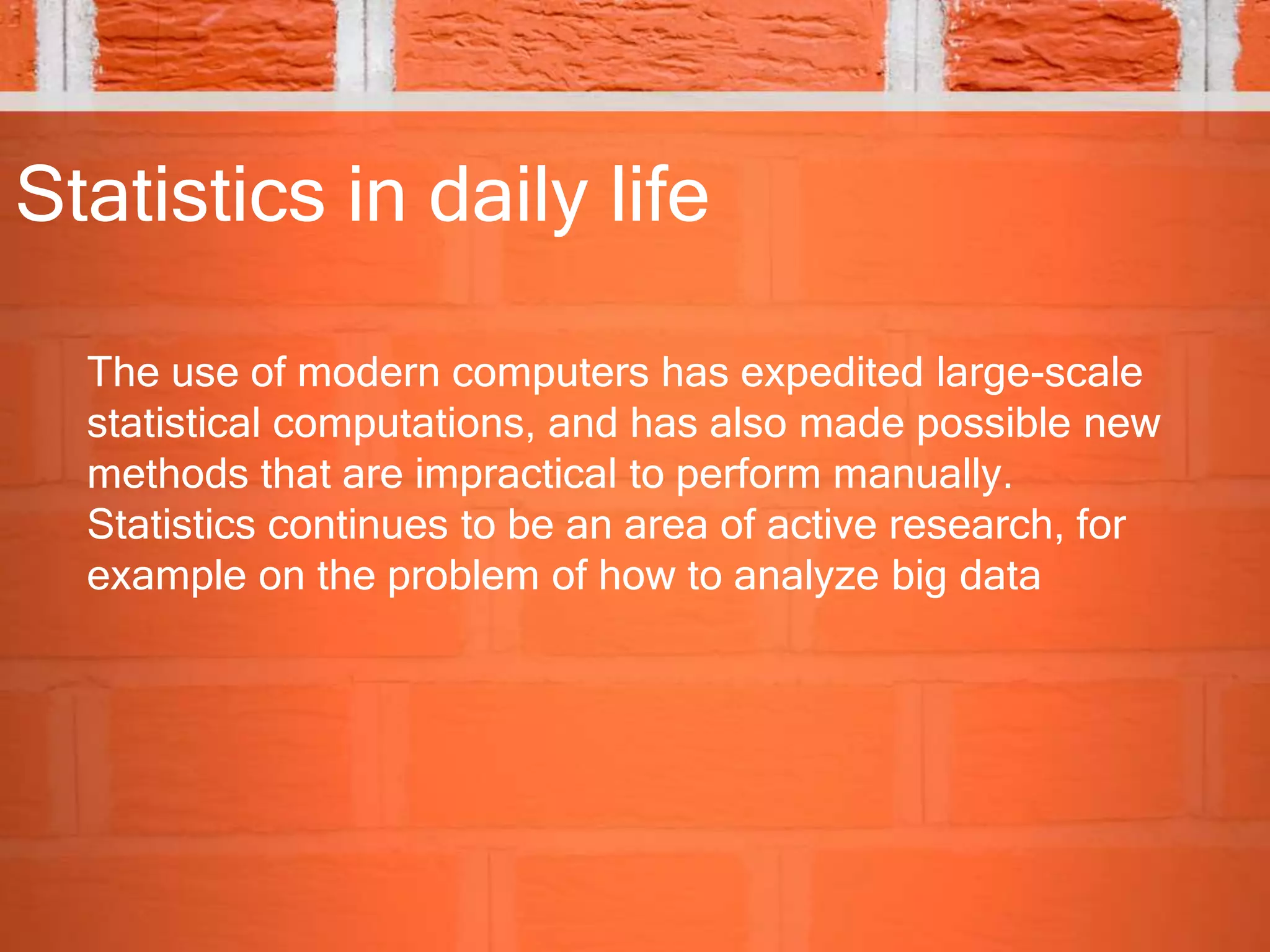 Statistics in real life | PPTX