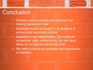 Statistics in real life | PPTX